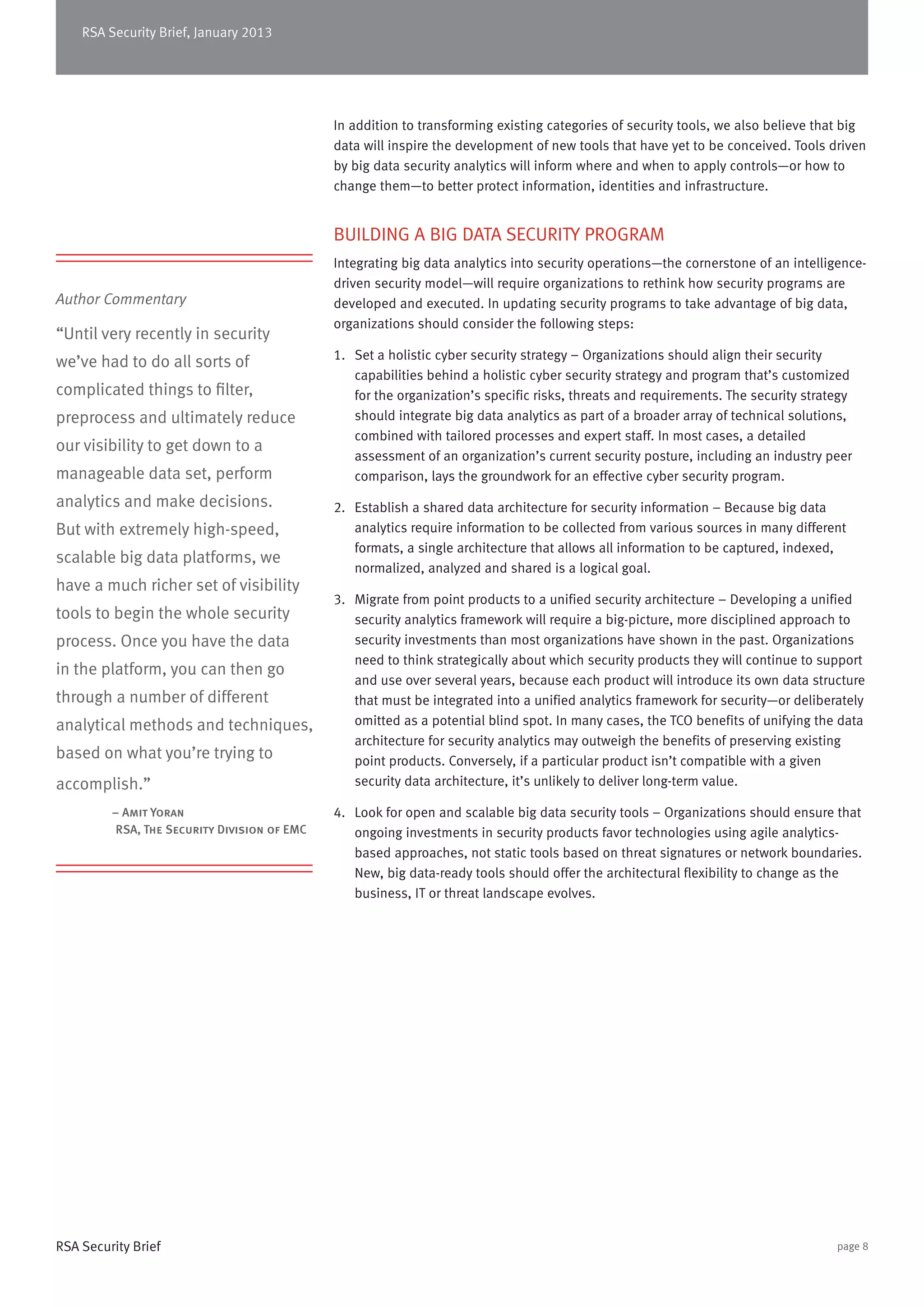 Industry Overview: Big Data Fuels Intelligence-Driven Security | PDF | Internet | Computing