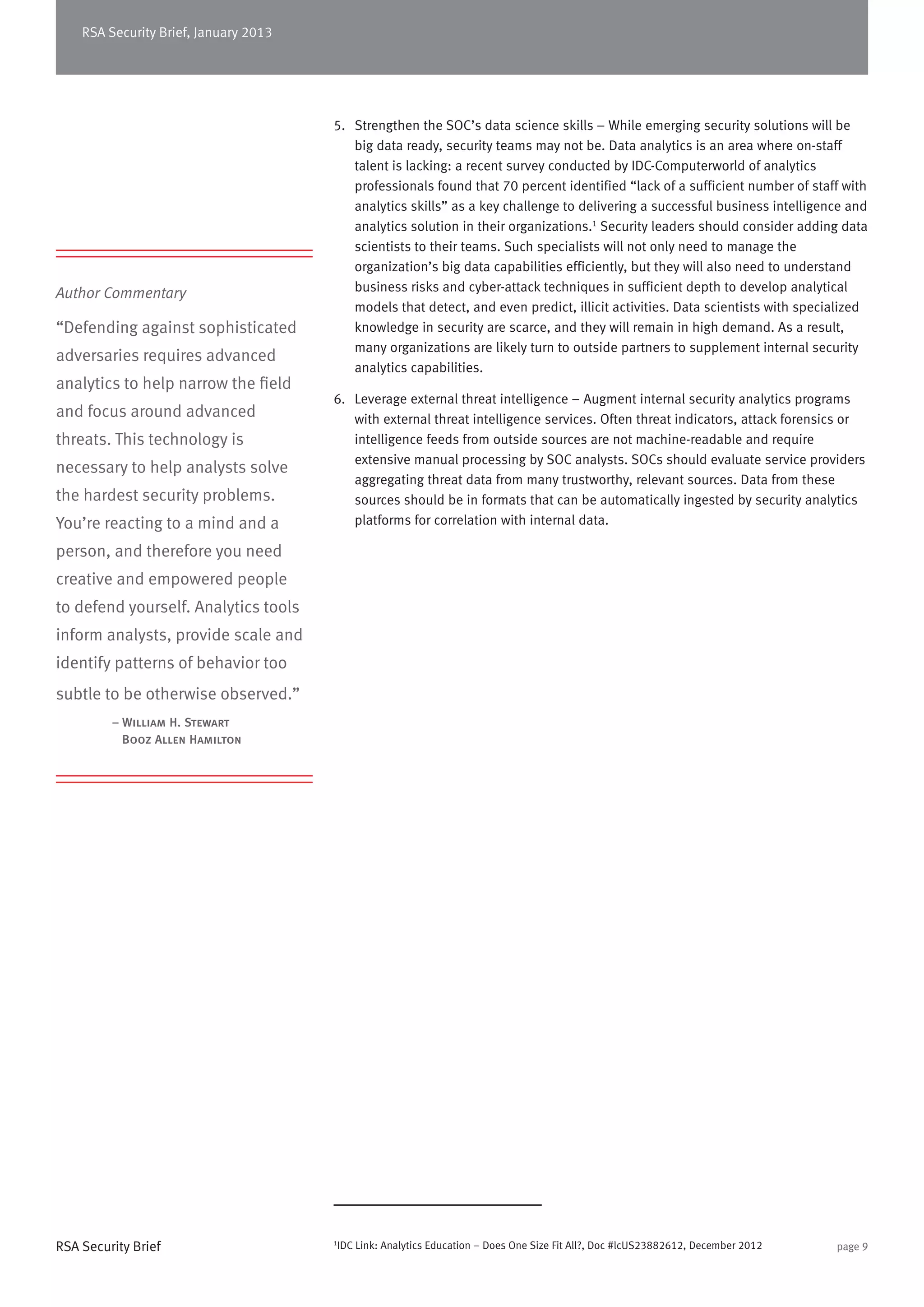 Industry Overview: Big Data Fuels Intelligence-Driven Security | PDF | Internet | Computing