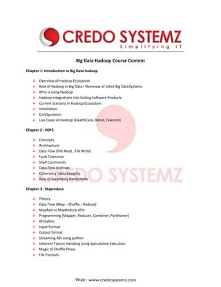 Big data-hadoop-training-course-content-content | PDF