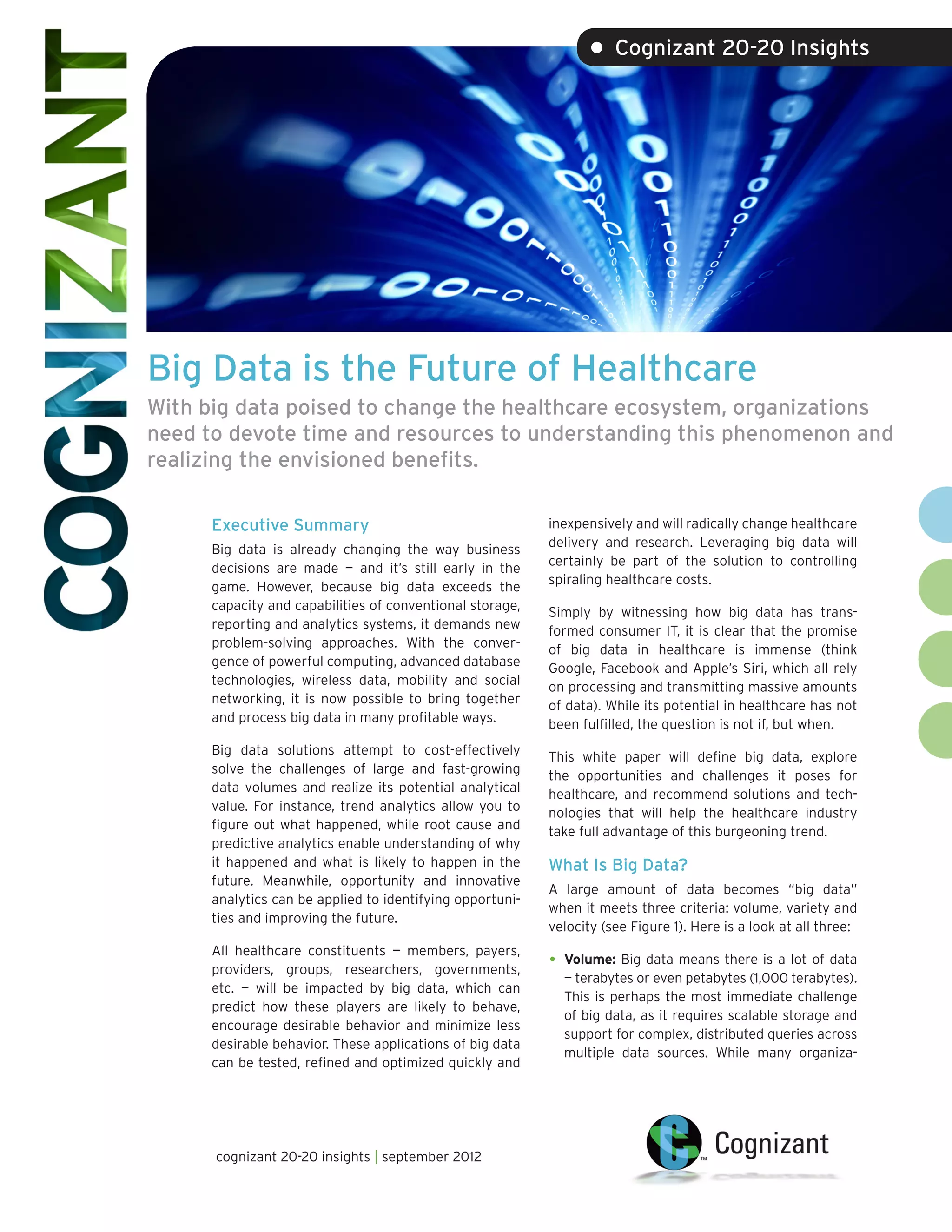 Big Data is the Future of Healthcare | PDF