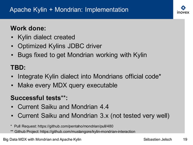 Big Data MDX with Mondrian and Apache Kylin | PDF