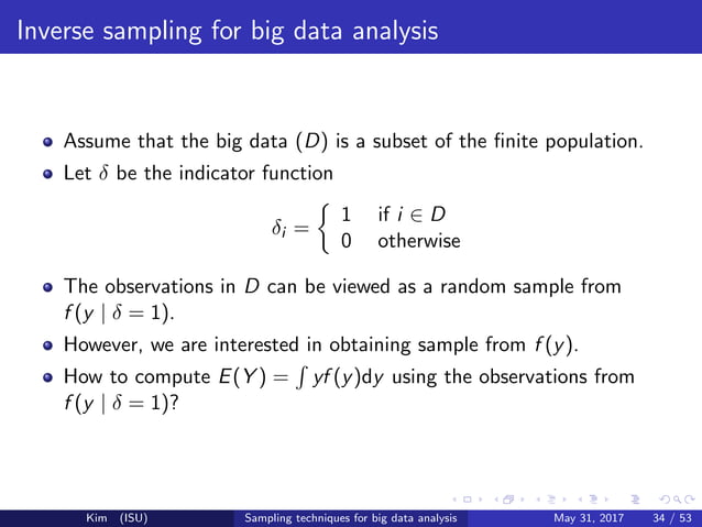 Some sampling techniques for big data analysis | PDF
