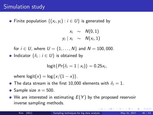 Some sampling techniques for big data analysis | PDF