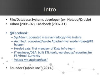 Facebook Retrospective - Big data-world-europe-2012 | PPTX