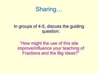 Big Ideas Numeracy Workshop | PPT