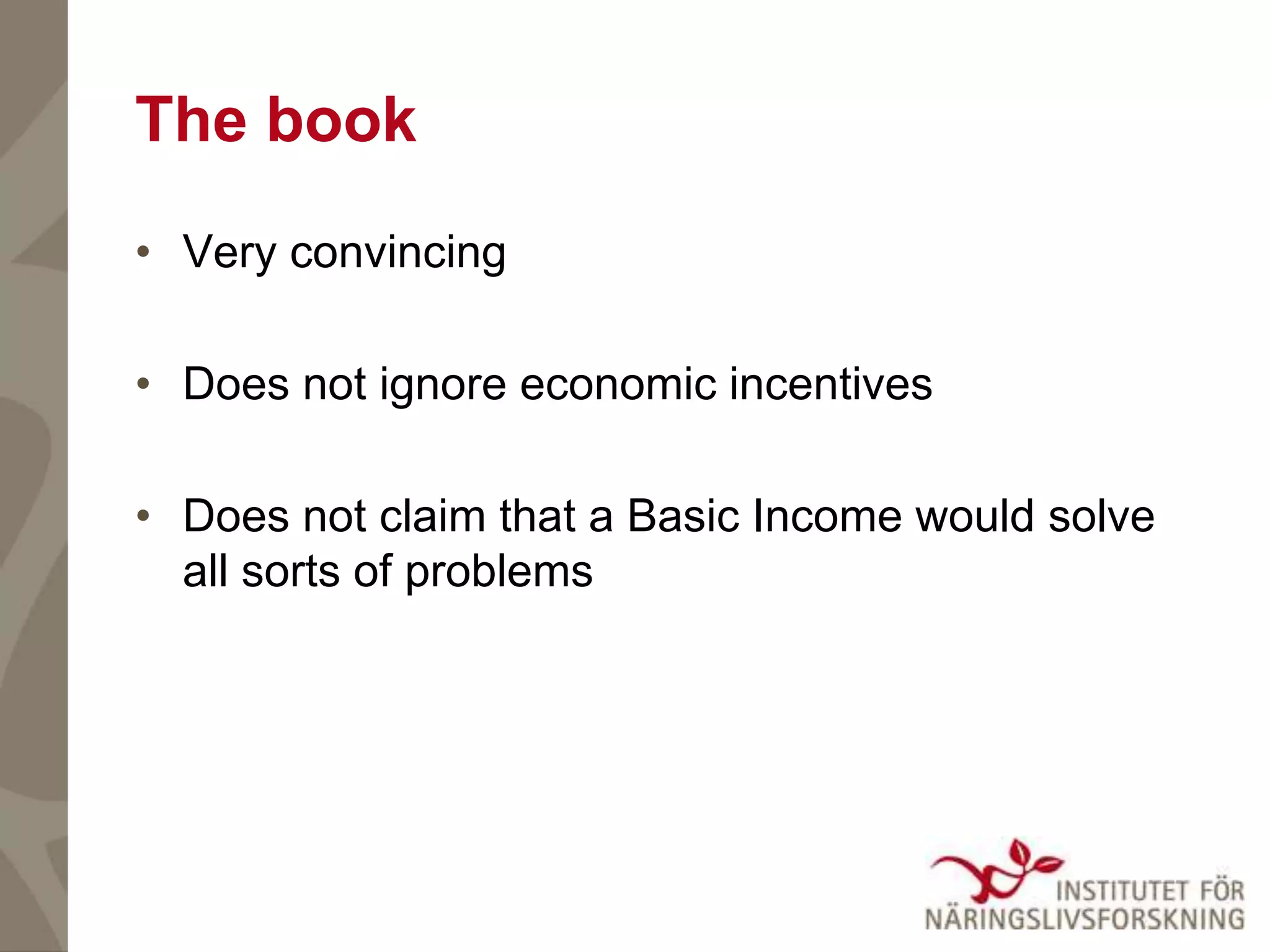 Is basic income a radical proposal? | PPTX | Government Support and ...