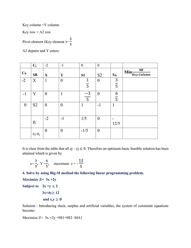 Big m method | PDF | Computer Software and Applications | Computing
