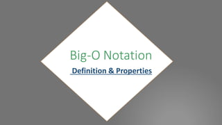 Big o notation | PDF
