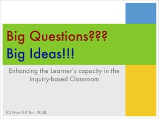 Big Questions, Big Ideas Fns Sfc 2008 | PDF
