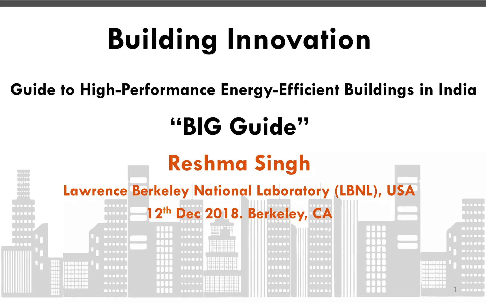 Building Innovation Guide by Reshma Singh | PPT