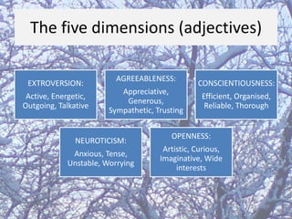 Big 5 personality and open education | PPTX