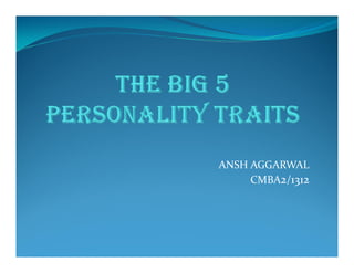 THE BIG 5 Personality Traits | PDF