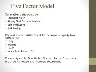 The BIG 5 Personality Model | PDF | Mental Health | Diseases and Conditions