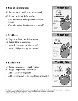Big6 handouts | PDF