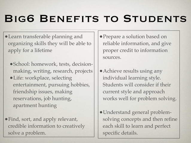 Big6 workshop presentation ipa | PPT