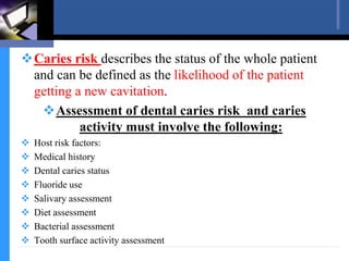 10 introduction to cariology ( dental caries) | PPTX