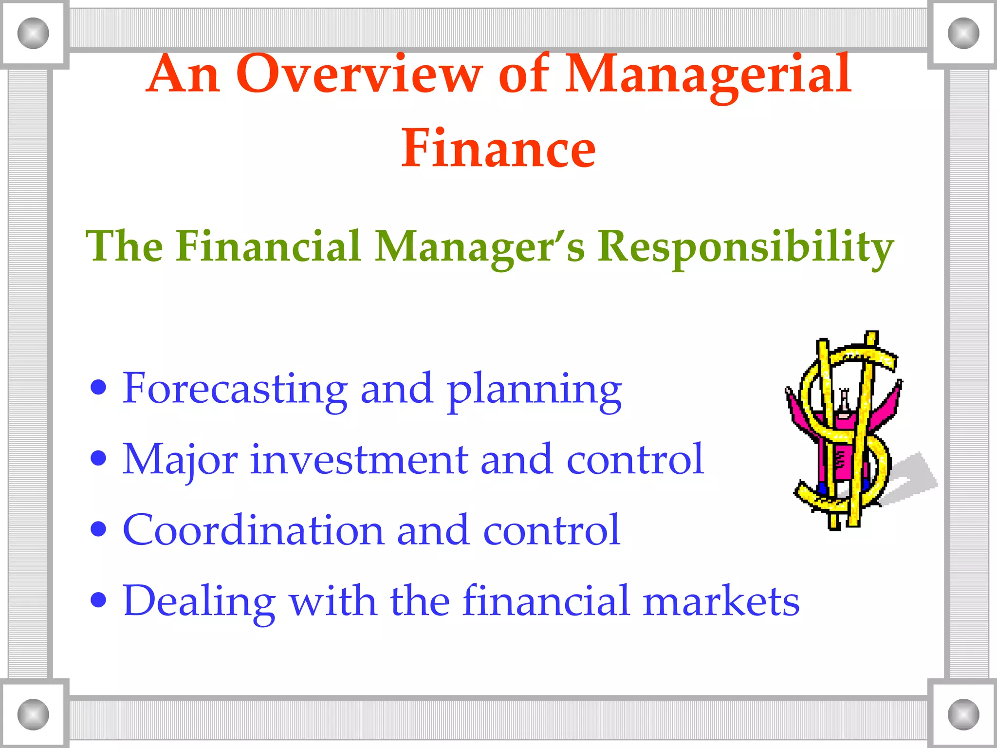 Financial Management Lesson Notes | PPT