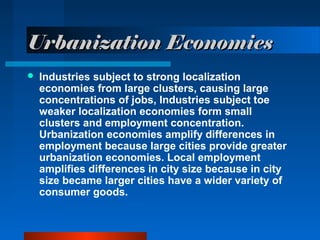 Theory Of Big and Small Cities | PPT
