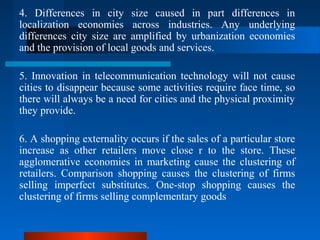 Theory Of Big and Small Cities | PPT