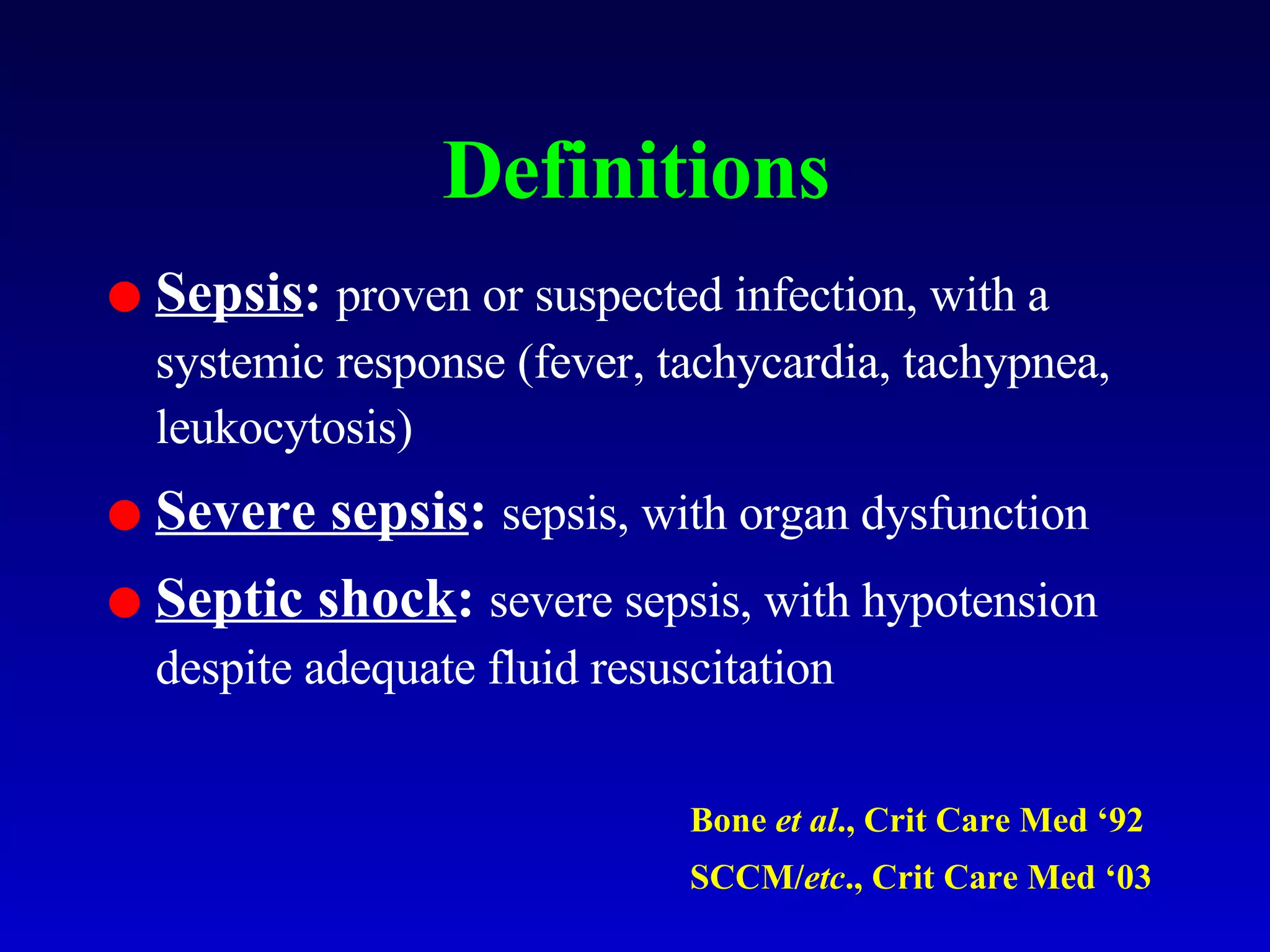 Management of Sepsis | PPT