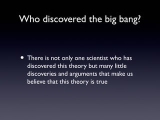 Big bang | PPT | Physics | Science