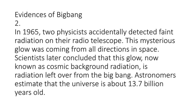 Bigbang Nucleosynthesis and evidences of big bang theory.pptx