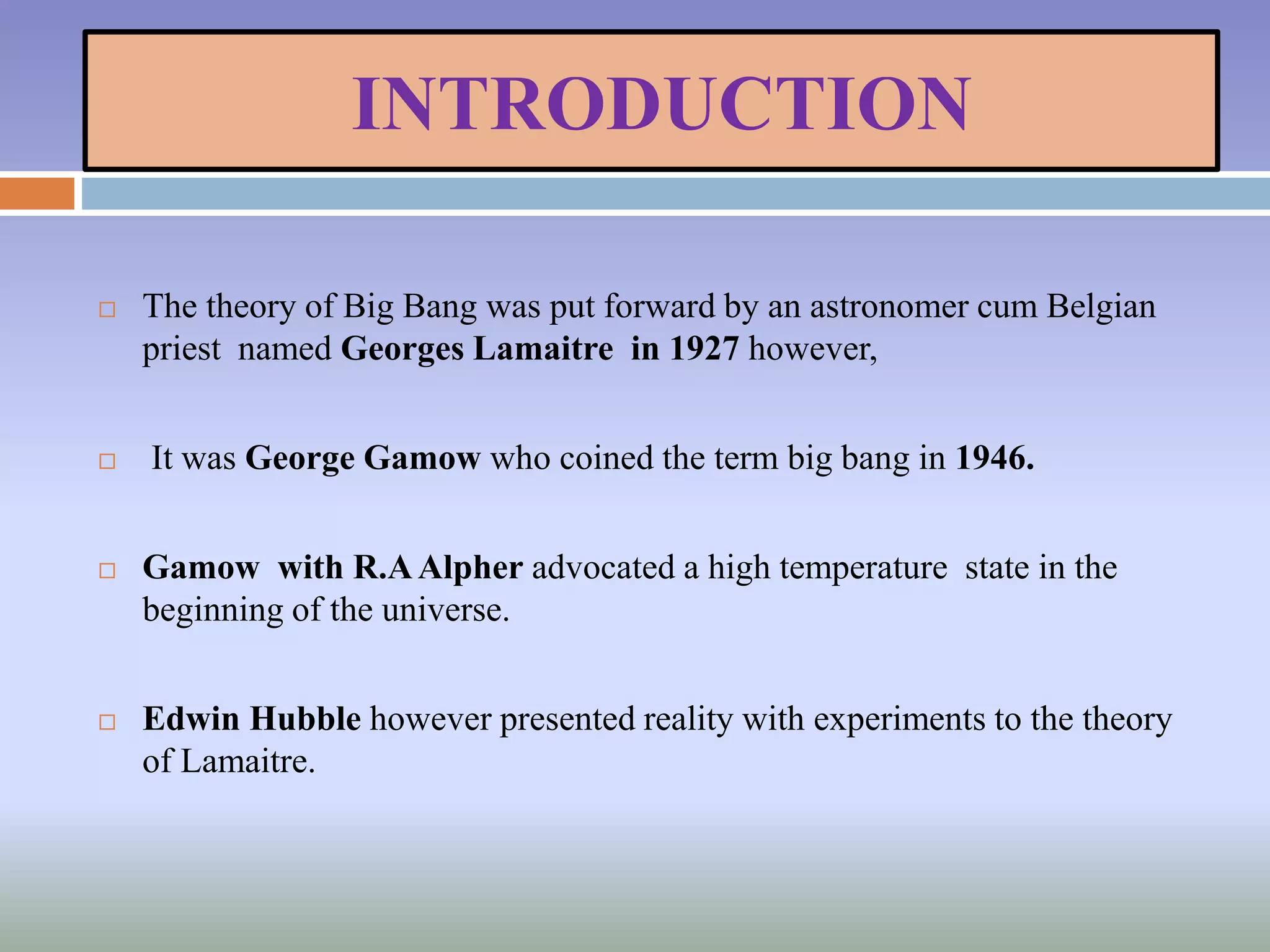 Big bang theory | PPT