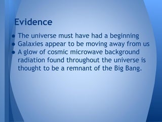 Big bang theory2 | PPT | Space and Astronomy | Science