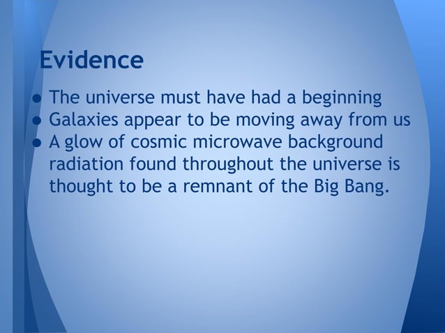 Big bang theory2 | PPT | Space and Astronomy | Science