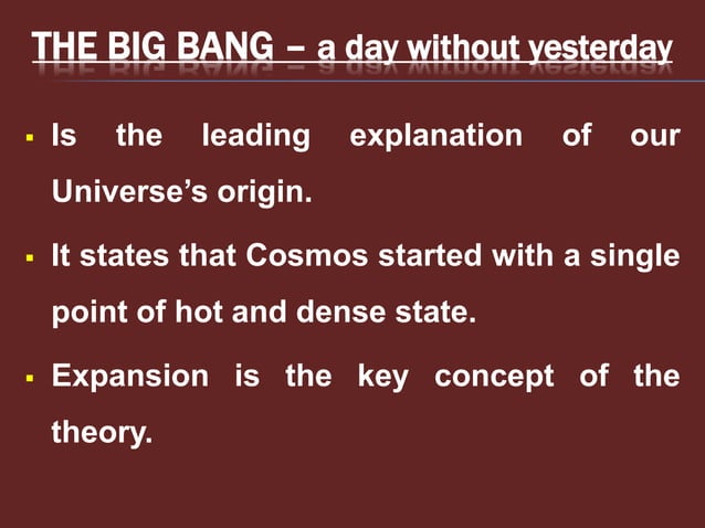 Big bang theory and its proofs | PPTX | Physics | Science
