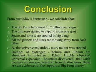 Big bang theory presentation (PPt) 2018 Hemant pratap singh | PPTX