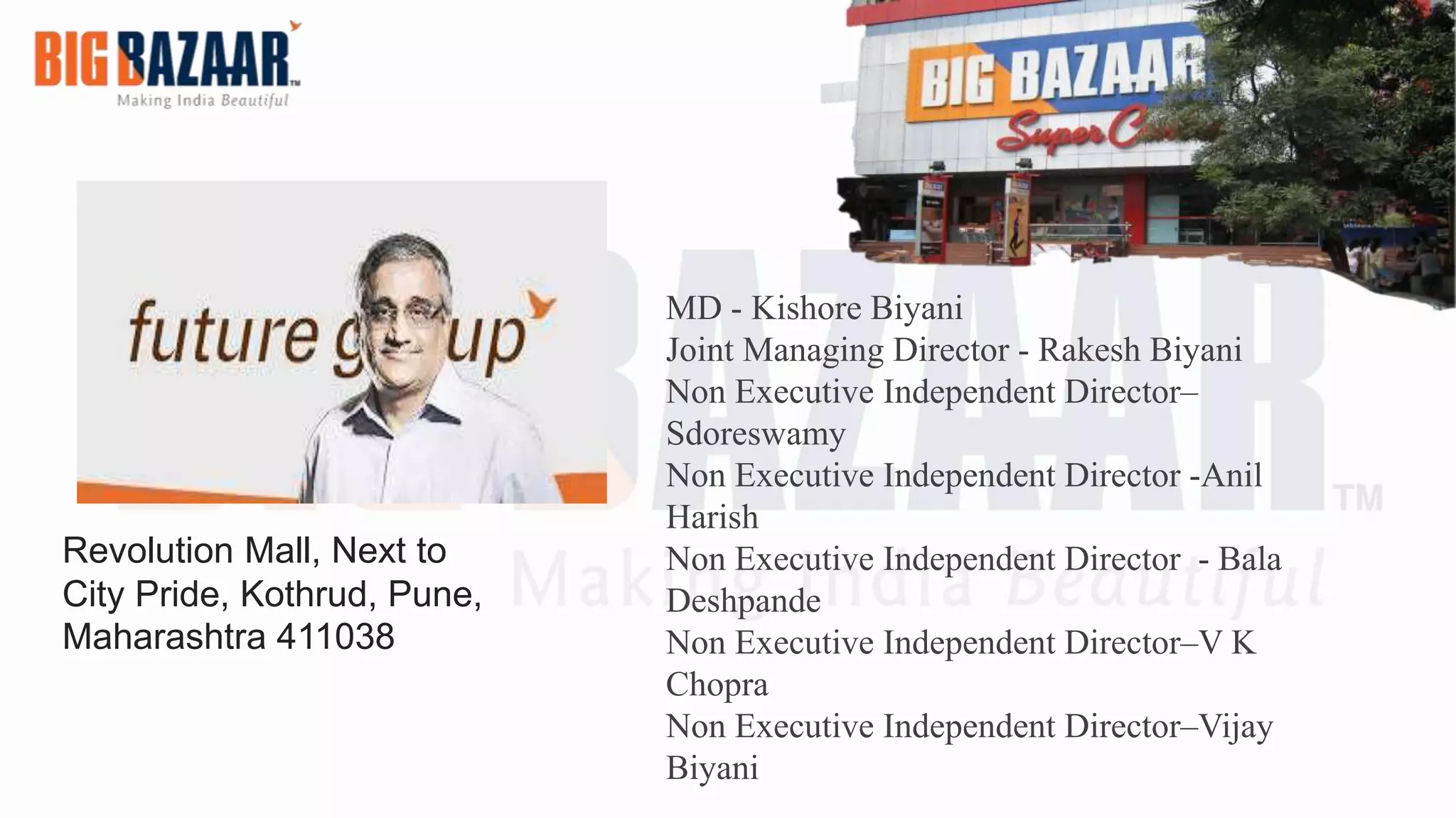 Big bazaar Organisation Structure | PPTX
