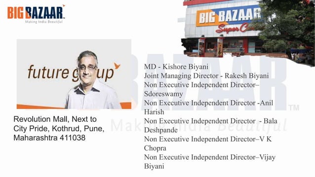 Big bazaar Organisation Structure | PPTX
