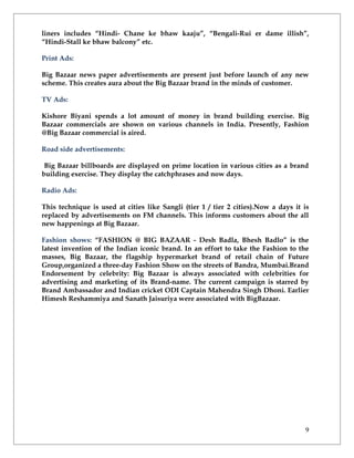 Big bazaar's ms | DOC