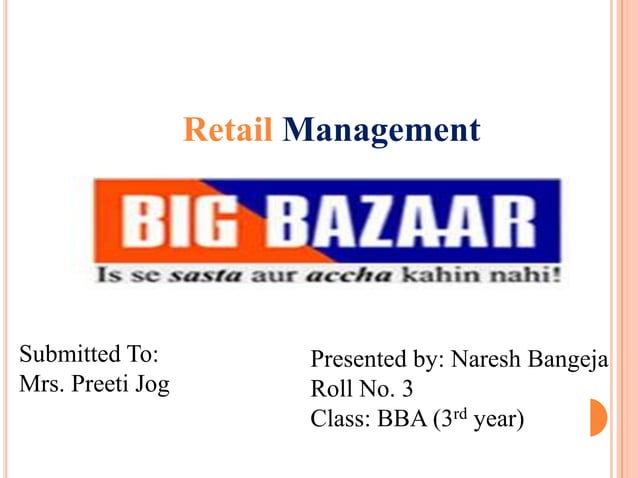 Big bazar | PPT
