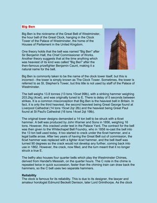 Big ben | DOCX