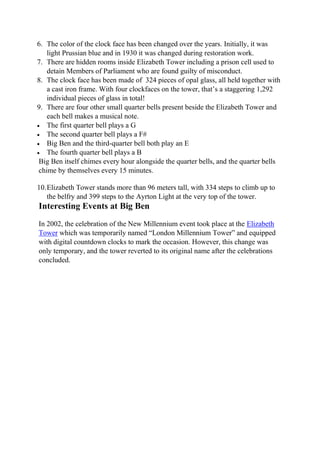 Big Ben: The Heartbeat of London Chiming through the Echoes of History ...