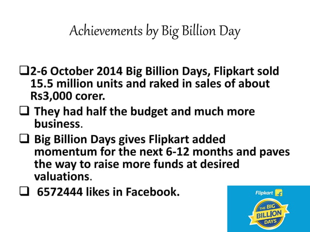 FLIPKART Big billion | PPTX