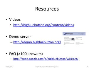BigBlueButton Moodle Integration | PPT