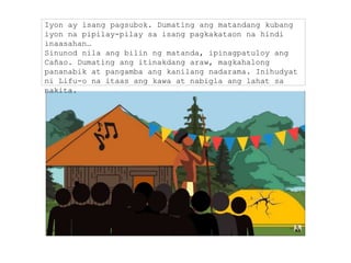 isang Matandang Kuba sa Gabi ng Cañao | PPTX