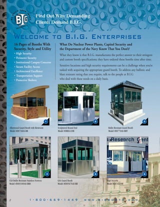 BIG Booth Catalog - B.I.G. Custom Guard Booth Manufaturer | PDF