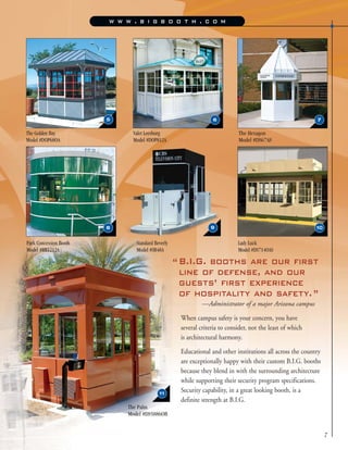 BIG Booth Catalog - B.I.G. Custom Guard Booth Manufaturer | PDF