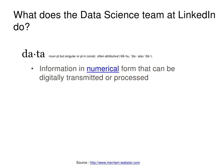 Data Science At Linkedin Data Driven Products And Insights