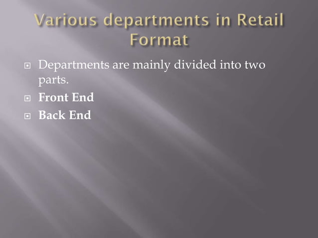 Big box retail department and its hierarchy | PPT