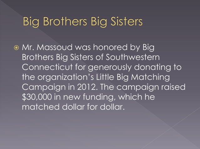 Big Brothers Big Sisters of Southwestern CT Runs Matching Campaign | PPT