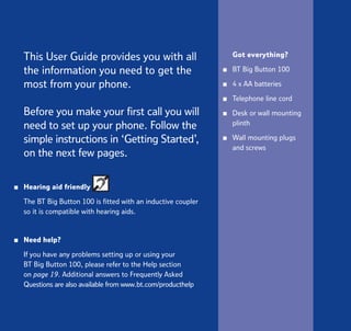 BT Big Button 100 | PDF