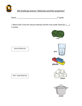BIG Challenge Science project for first graders | PDF | Free Download