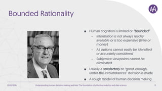 Understanding human decision making and biases: The foundation of an ...