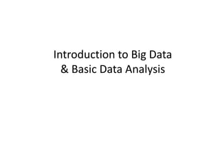 Big Data 101 - An introduction | PPT