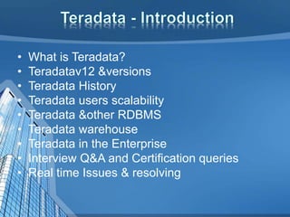 BIG DATA - TERADATA | PPT